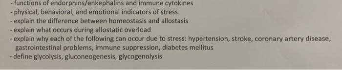 Solved - functions of endorphins/enkephalins and immune | Chegg.com