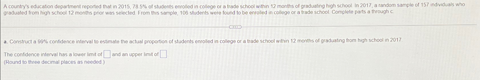 Solved graduated from high school 12 ﻿months prior was | Chegg.com
