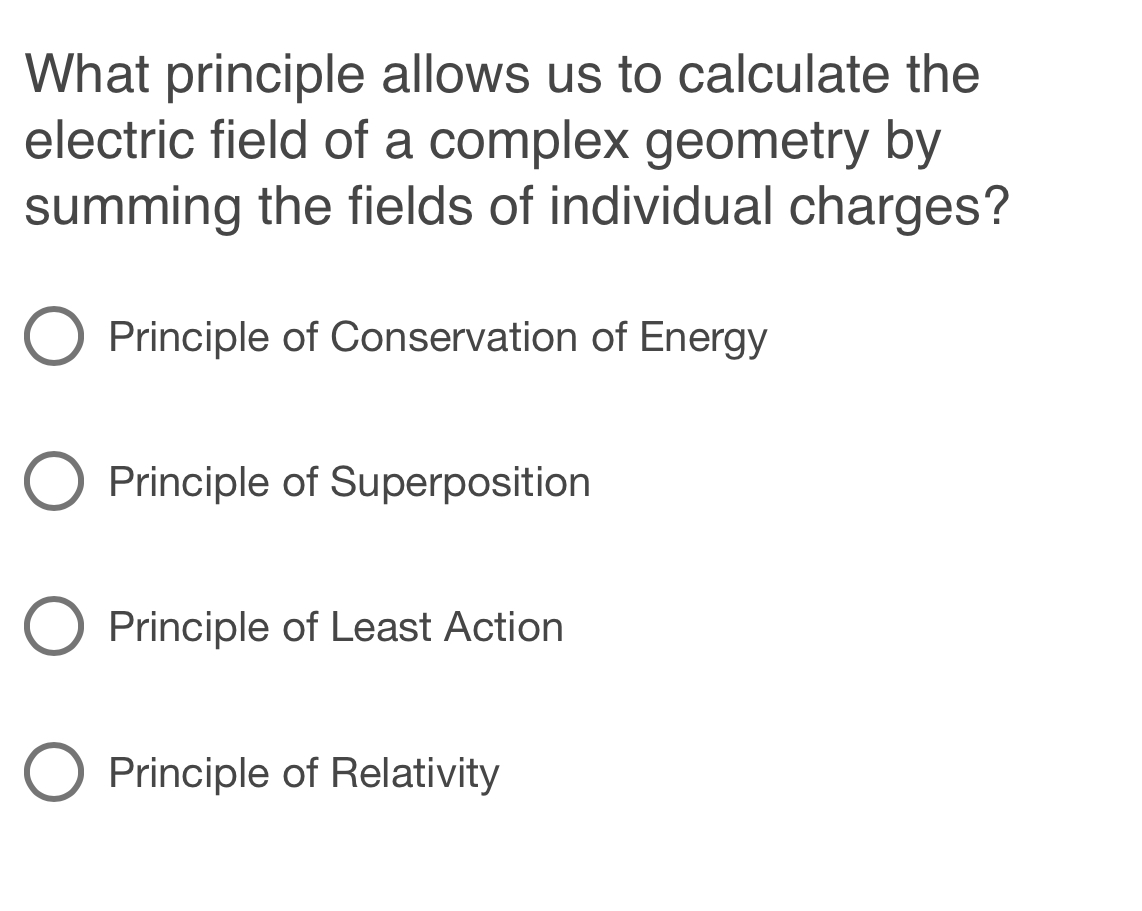 What principle allows us to calculate the electric | Chegg.com