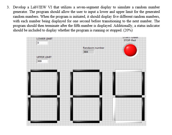 Solved USE LABVIEW show front panel and block diagrams. | Chegg.com