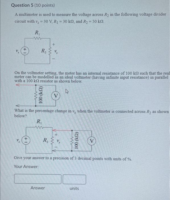 Solved A multimeter is used to measure the voltage across R2 | Chegg.com