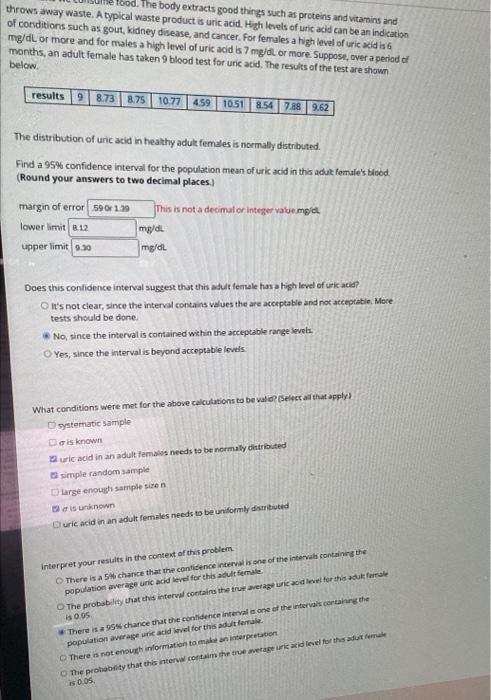 Solved 100d. The body extracts good things such as proteins | Chegg.com