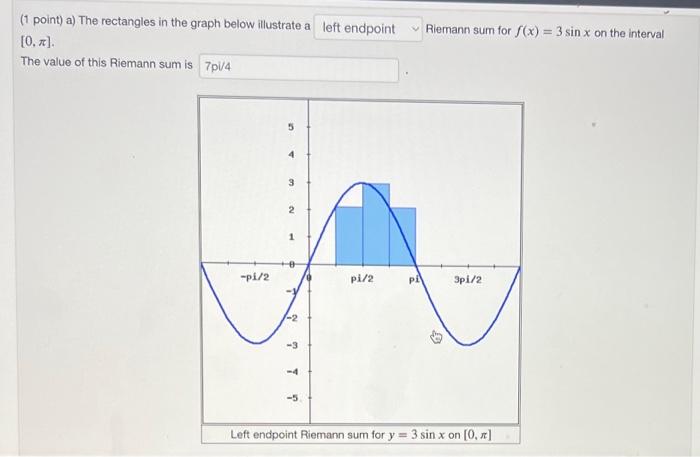 Solved (1 point) a) The rectangles in the graph below | Chegg.com