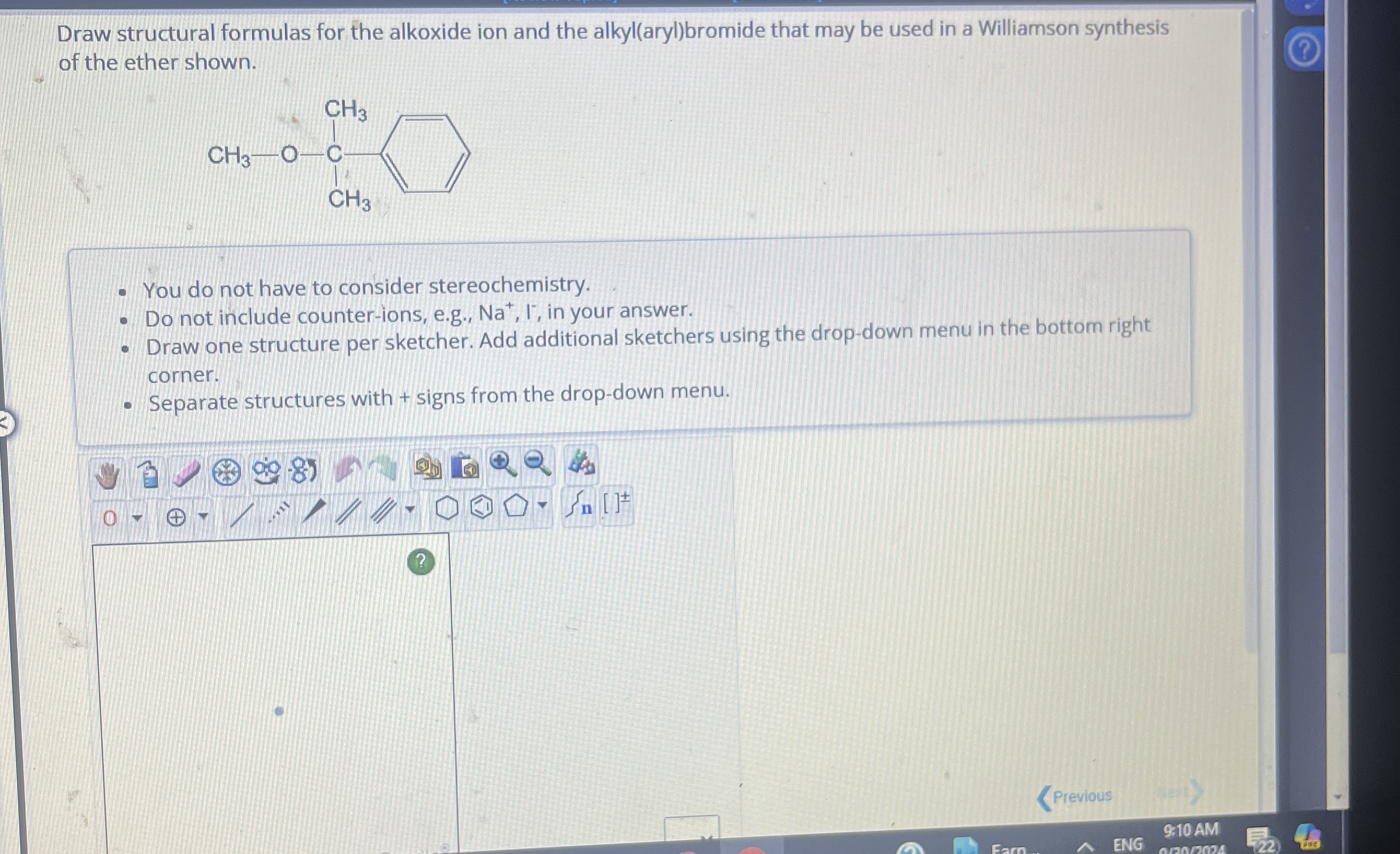 Solved Draw structural formulas for the alkoxide ion and the | Chegg.com