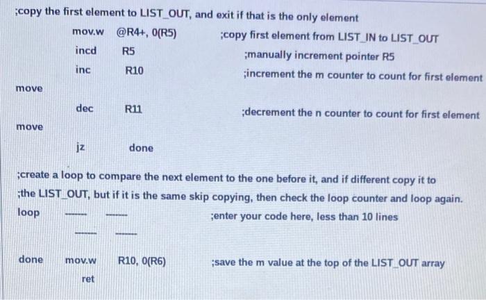 Solved Write an MSP430 assembly language subroutine, | Chegg.com