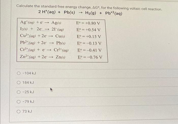 Solved The following cell notation describes a voltaic cell: | Chegg.com