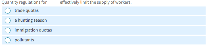 Solved Quantity regulations foreffectively limit the supply | Chegg.com