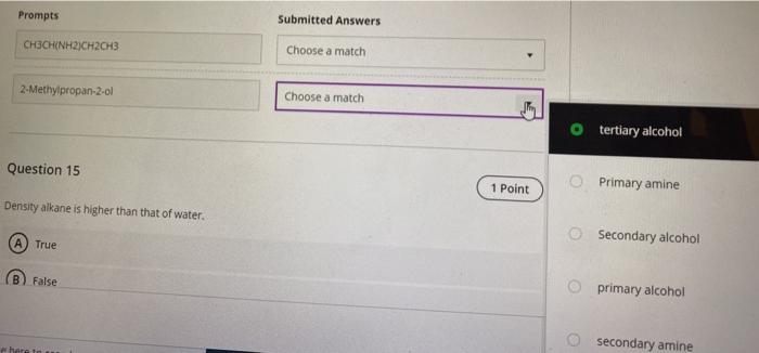 Solved Match the following Prompts Submitted Answers | Chegg.com