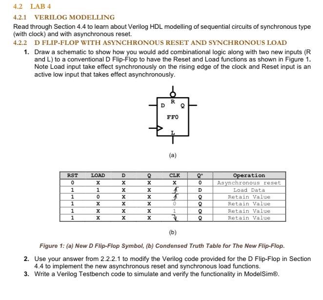 Solved 4.2 LAB 4 4.2.1 VERILOG MODELLING Read through | Chegg.com
