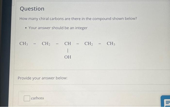 Solved How many chiral carbons are there in the compound | Chegg.com