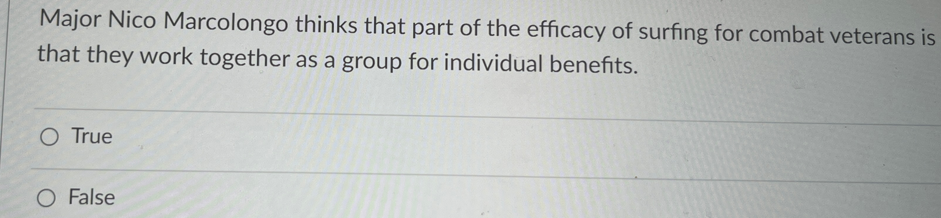 Solved Major Nico Marcolongo thinks that part of the | Chegg.com