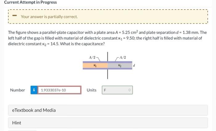 Solved The figure shows a parallel-plate capacitor with a | Chegg.com
