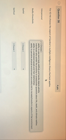 Solved Question 384 ﻿ptsFor 43-46 ﻿choose the aspect of | Chegg.com
