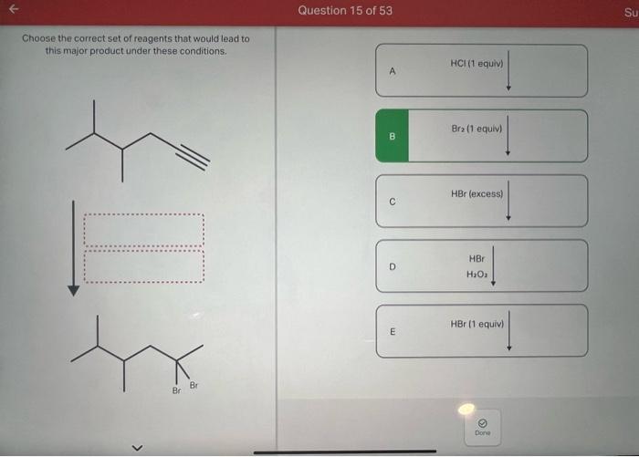 Solved I dont konw which reagents are the correct match for | Chegg.com