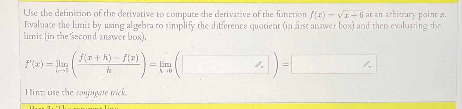 Solved Use the definition of the derivative to compute the | Chegg.com