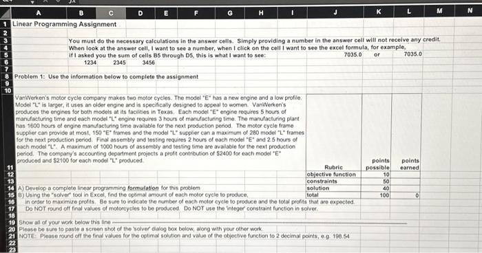 Solved create a linear programming formulationshow work plz | Chegg.com