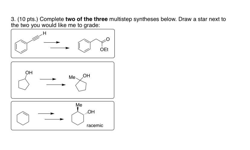 Solved (10 ﻿pts.) ﻿Complete two of the three multistep | Chegg.com
