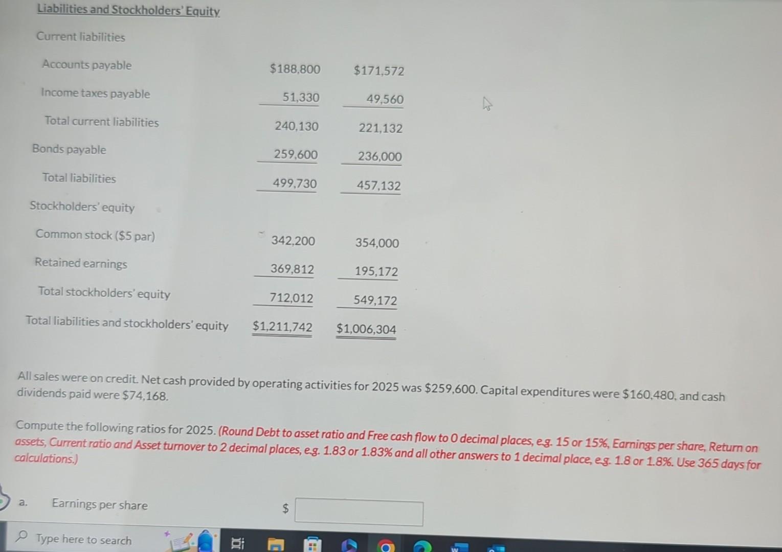 Solved Liabilities and Stockholders' Equity. Current | Chegg.com