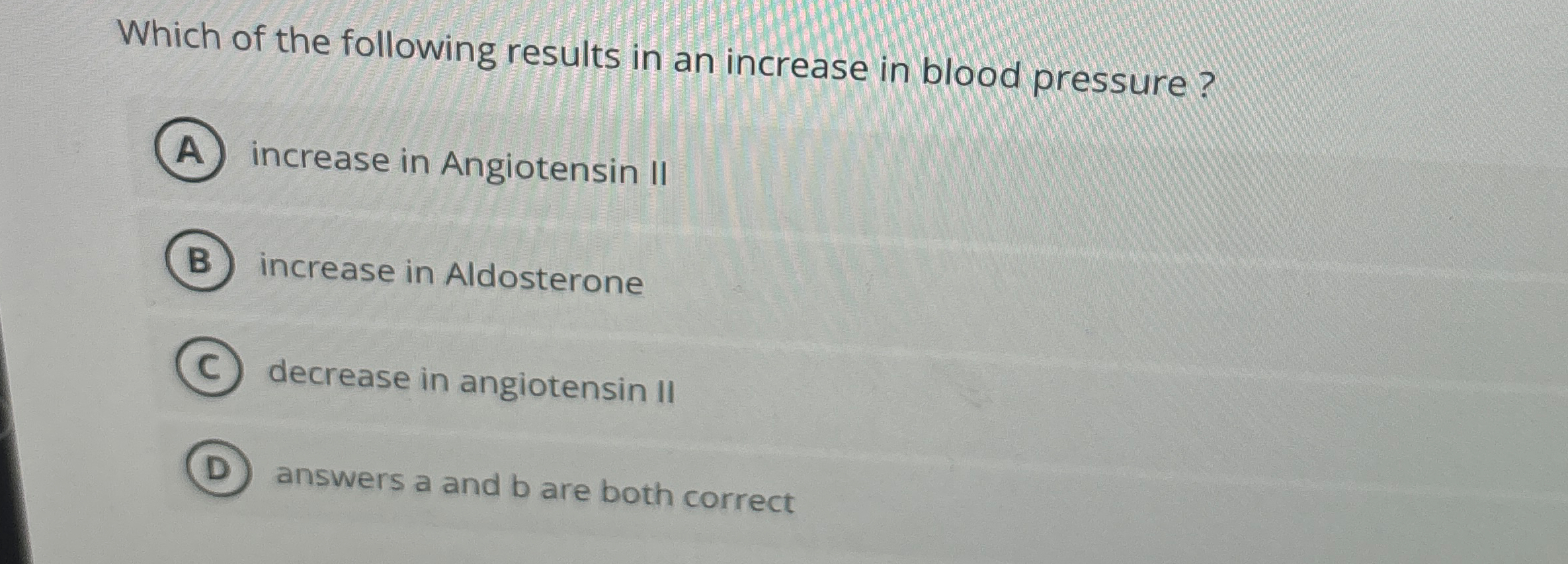 Solved Which of the following results in an increase in | Chegg.com