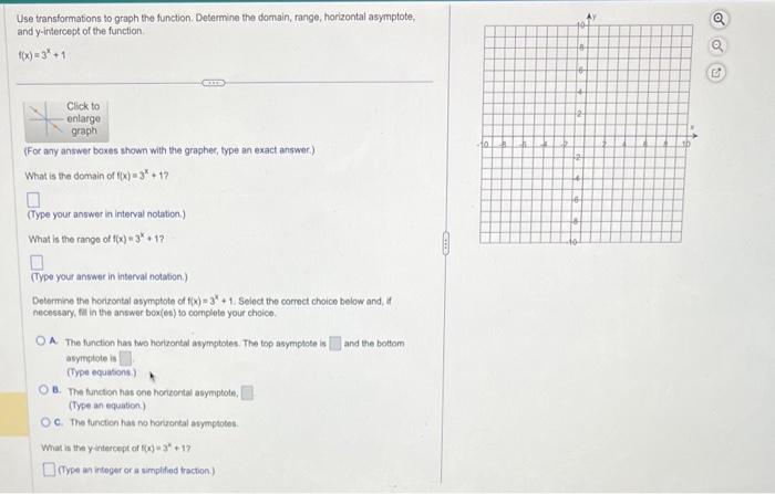 Solved Use Transformations To Graph The Function Determine