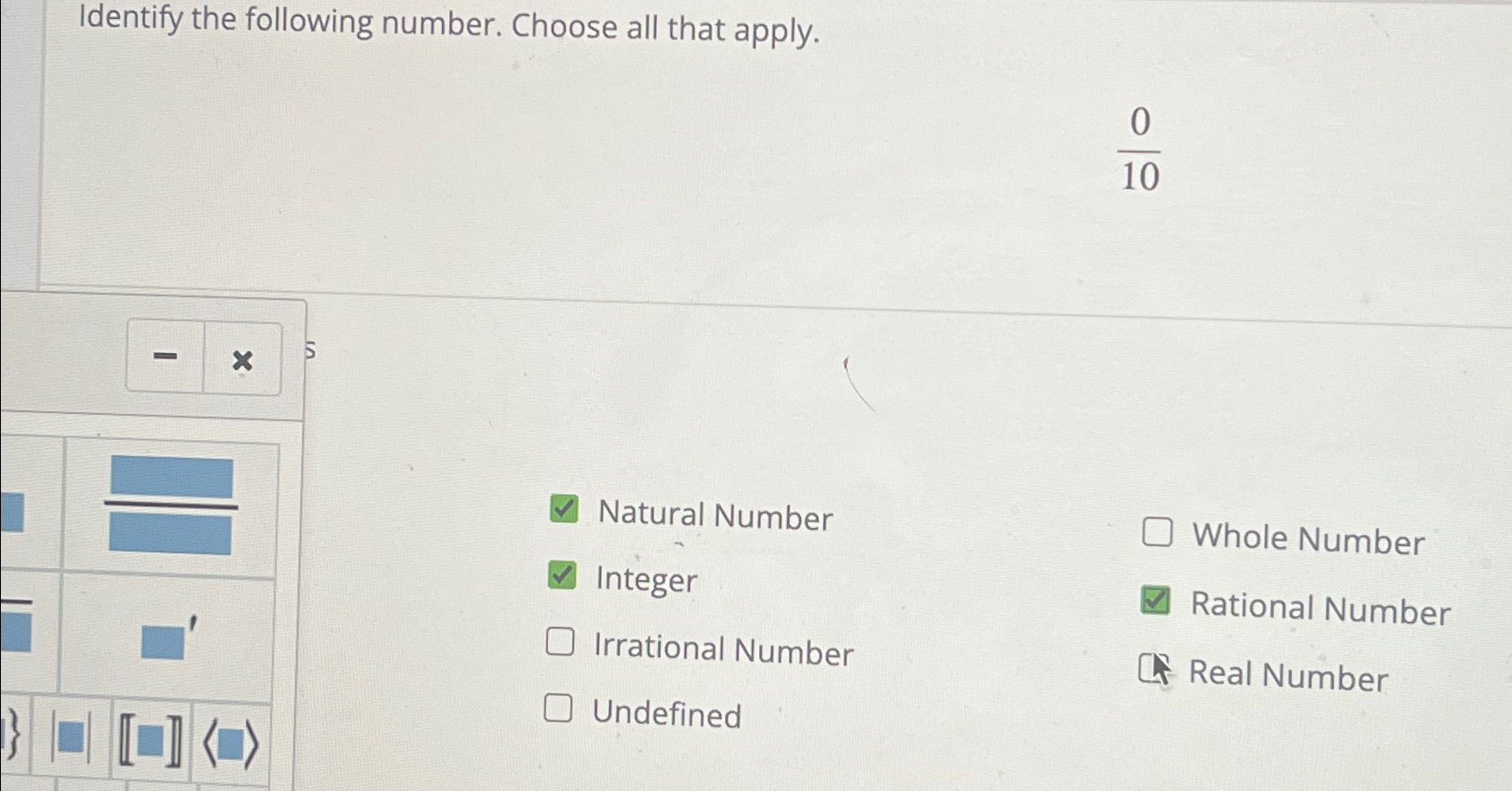 Solved Identify the following number. Choose all that | Chegg.com