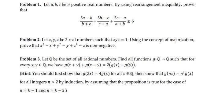Solved Problem 1. Let A,b,c Be 3 Positive Real Numbers. By 