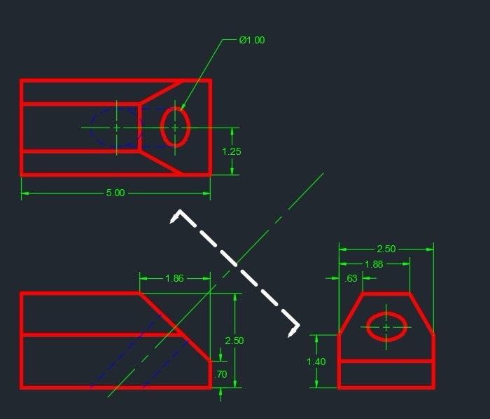 Solved Download the Auxiliary View Prototype E.1 drawing | Chegg.com