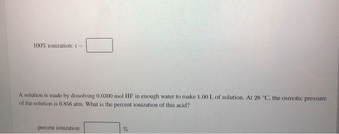 Solved For an aqueous solution of HF, determine the van't | Chegg.com