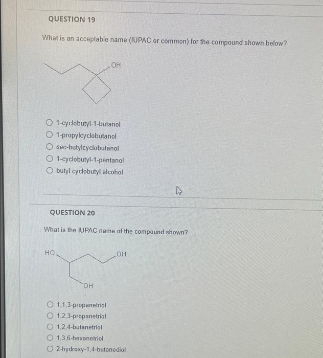 Solved What is an acceptable name (IUPAC or common) for the | Chegg.com