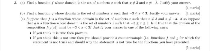 Solved 3. (a) Find a function f whose domain is the set of | Chegg.com