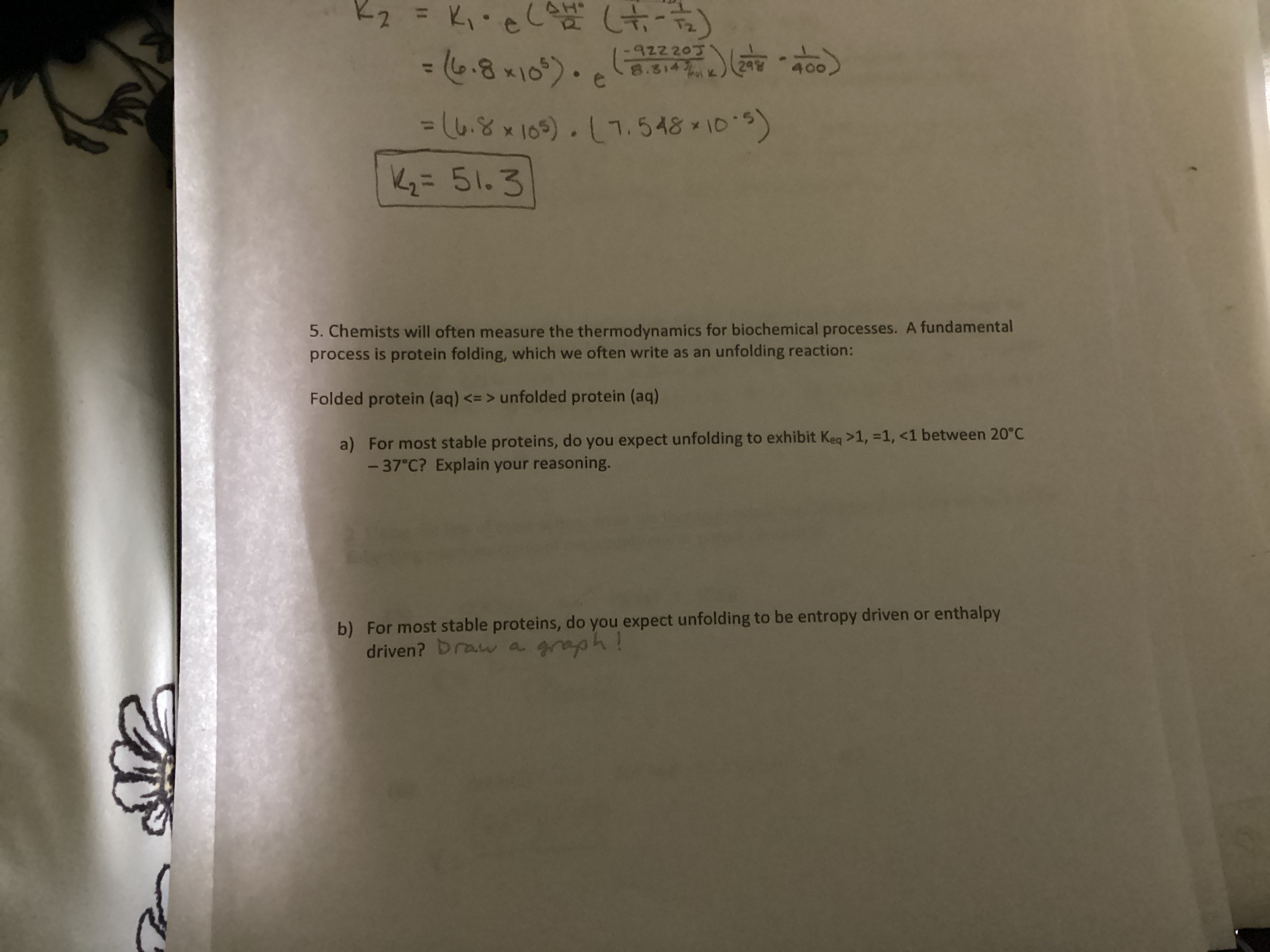 Solved Chemists will often measure the thermodynamics for | Chegg.com