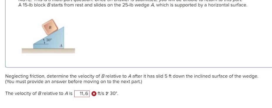 Solved A 15-lb block B starts from rest and slides on the | Chegg.com