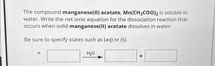 Solved The compound iron(III) sulfate, Fe2(SO4)3 is soluble | Chegg.com