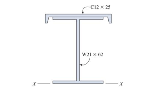 Solved 3. A built-up steel member is composed of a W21x62 | Chegg.com