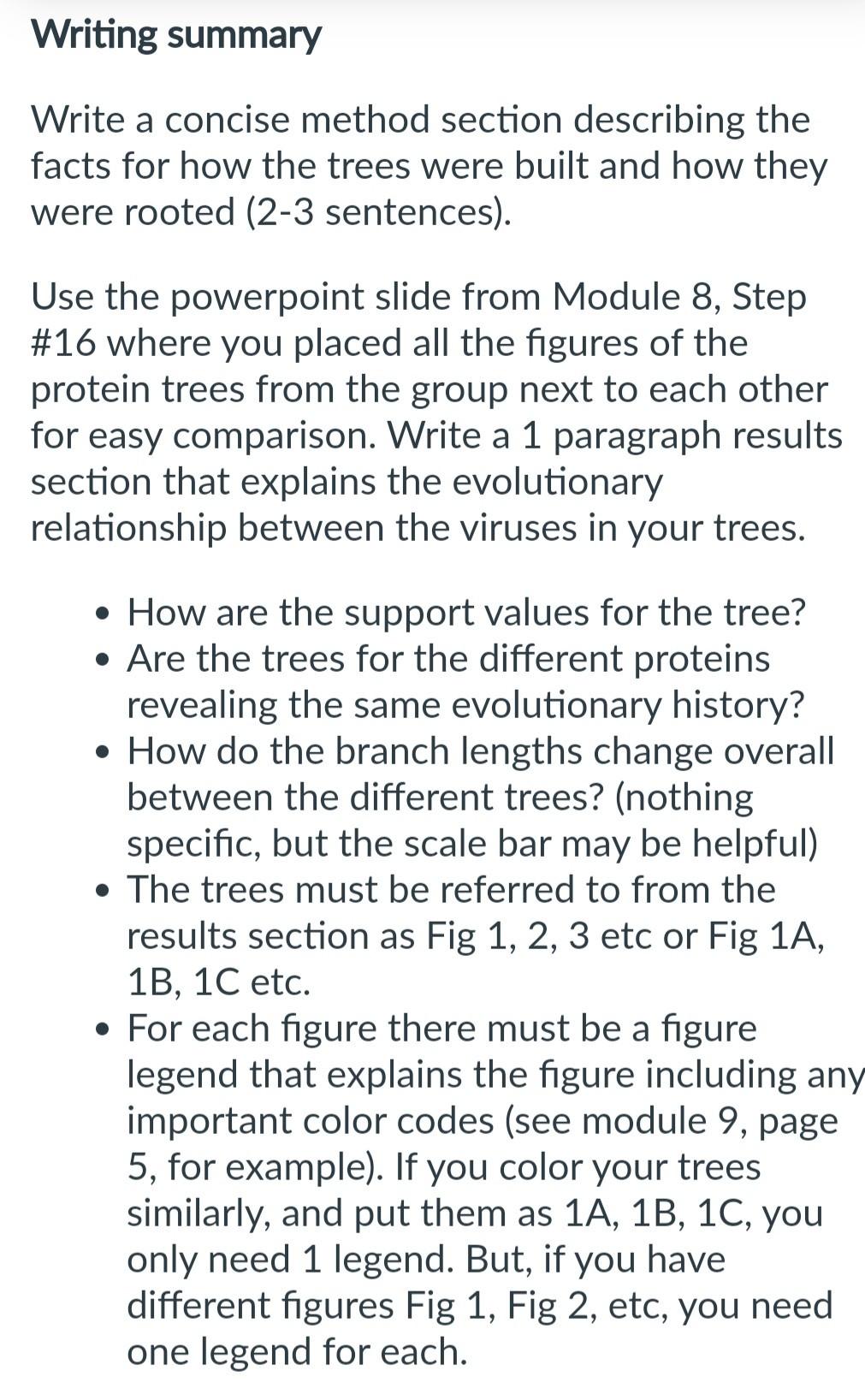 Solved Writing summary Write a concise method section | Chegg.com