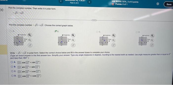 Solved Plot the complex number. Then write is in polar form. | Chegg.com Solved Plot the complex number. Then write is in polar form. | Chegg.com