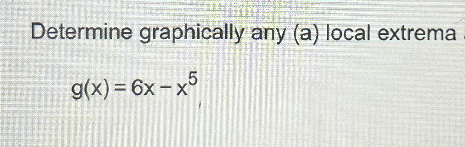 Solved Determine graphically any (a) ﻿local | Chegg.com