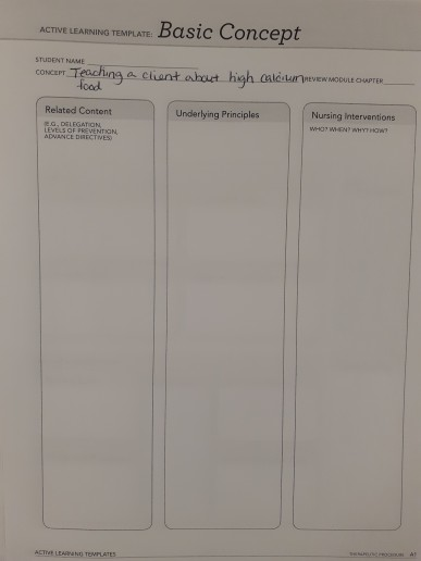 Solved ACTIVE LEARNING TEMPLATE Basic Concept STUDENT NAME | Chegg.com