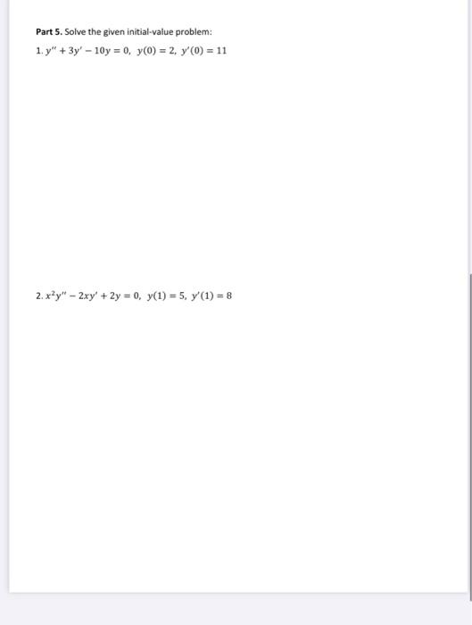 Solved Part 1. Verify that the given functions form a | Chegg.com