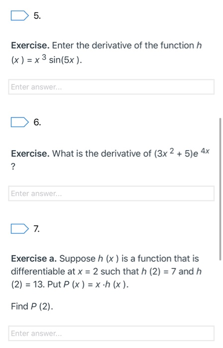 Solved D 1. Exercise A. Find the first derivative of j (x ) | Chegg.com Solved D 1. Exercise A. Find the first derivative of j (x ) | Chegg.com