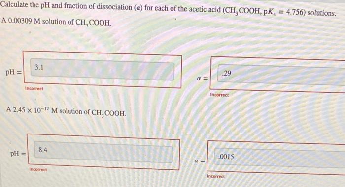 Solved pH and fraction of dissociation (might have to use | Chegg.com