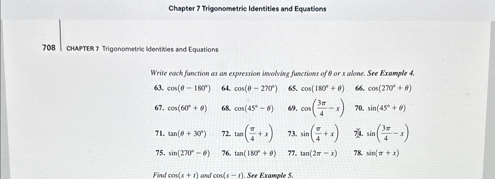 Solved I need help with #69,73,77Chapter 7 ﻿Trigonometric | Chegg.com
