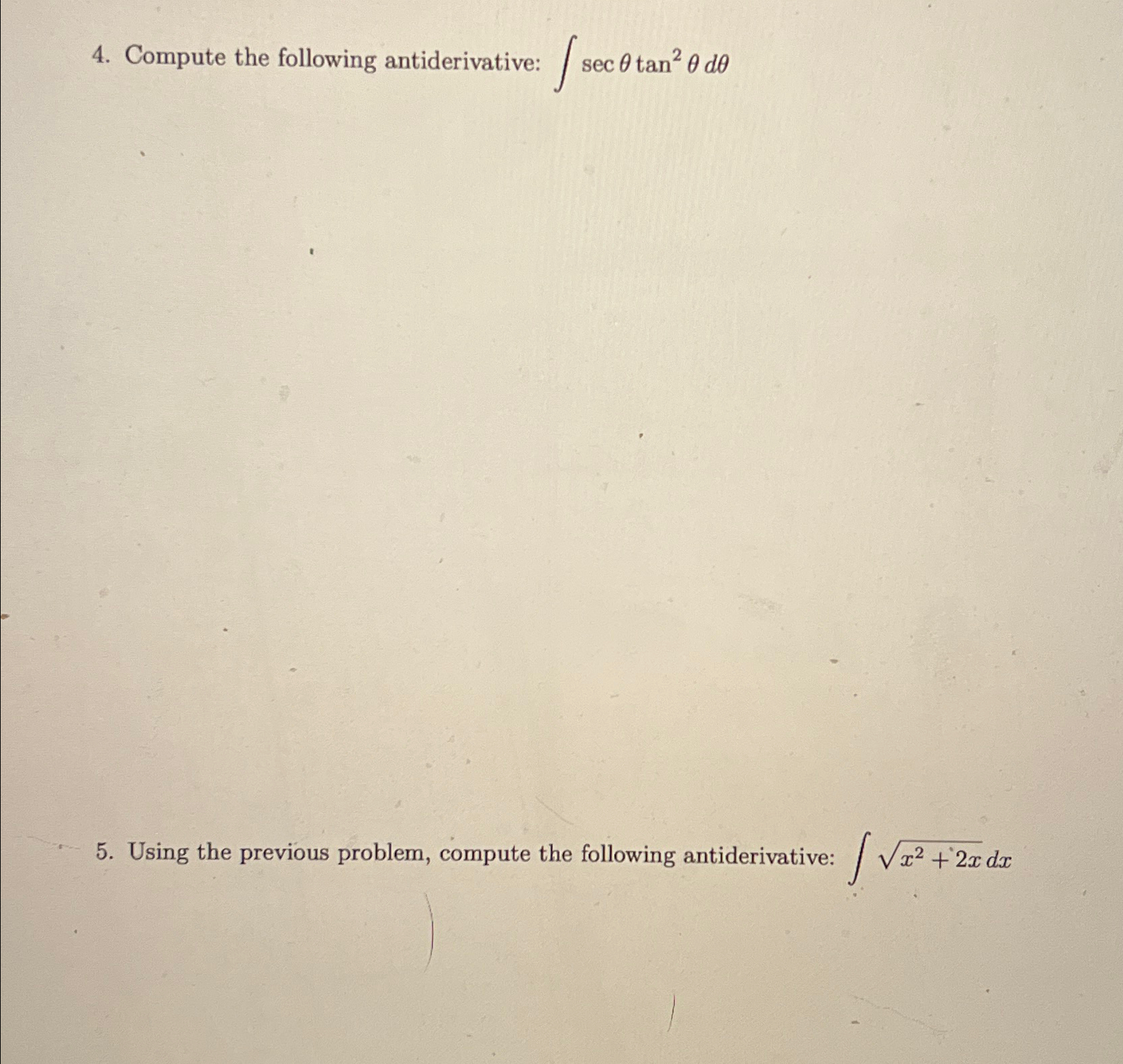 Solved Compute the following antiderivative: | Chegg.com