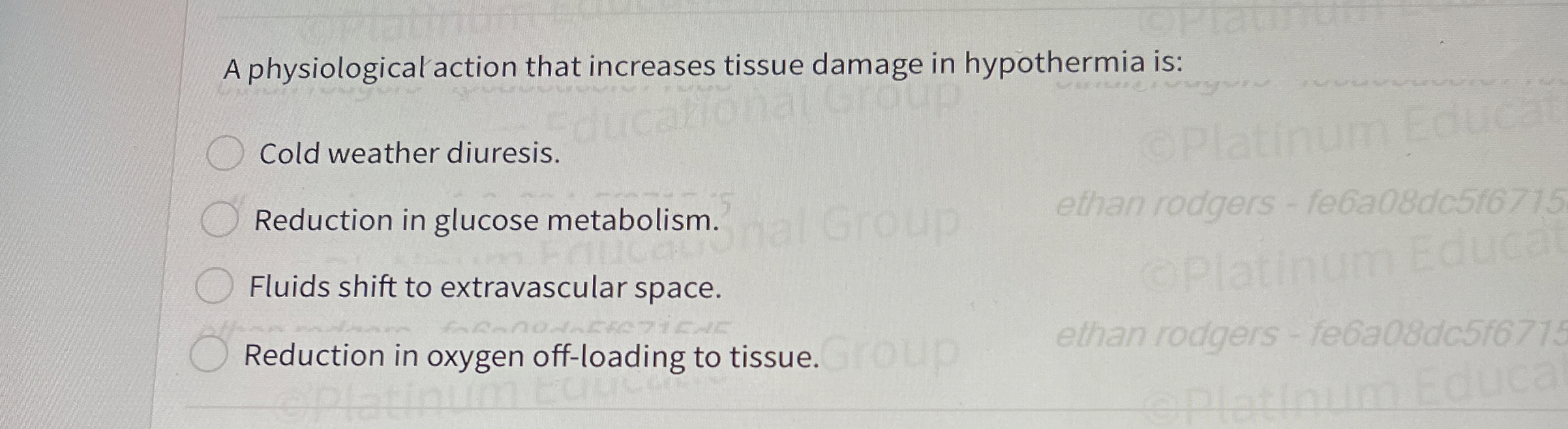 Solved A physiological action that increases tissue damage | Chegg.com
