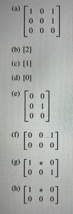 Solved 4. Find the ranks of the matrices in Problem 2. For | Chegg.com