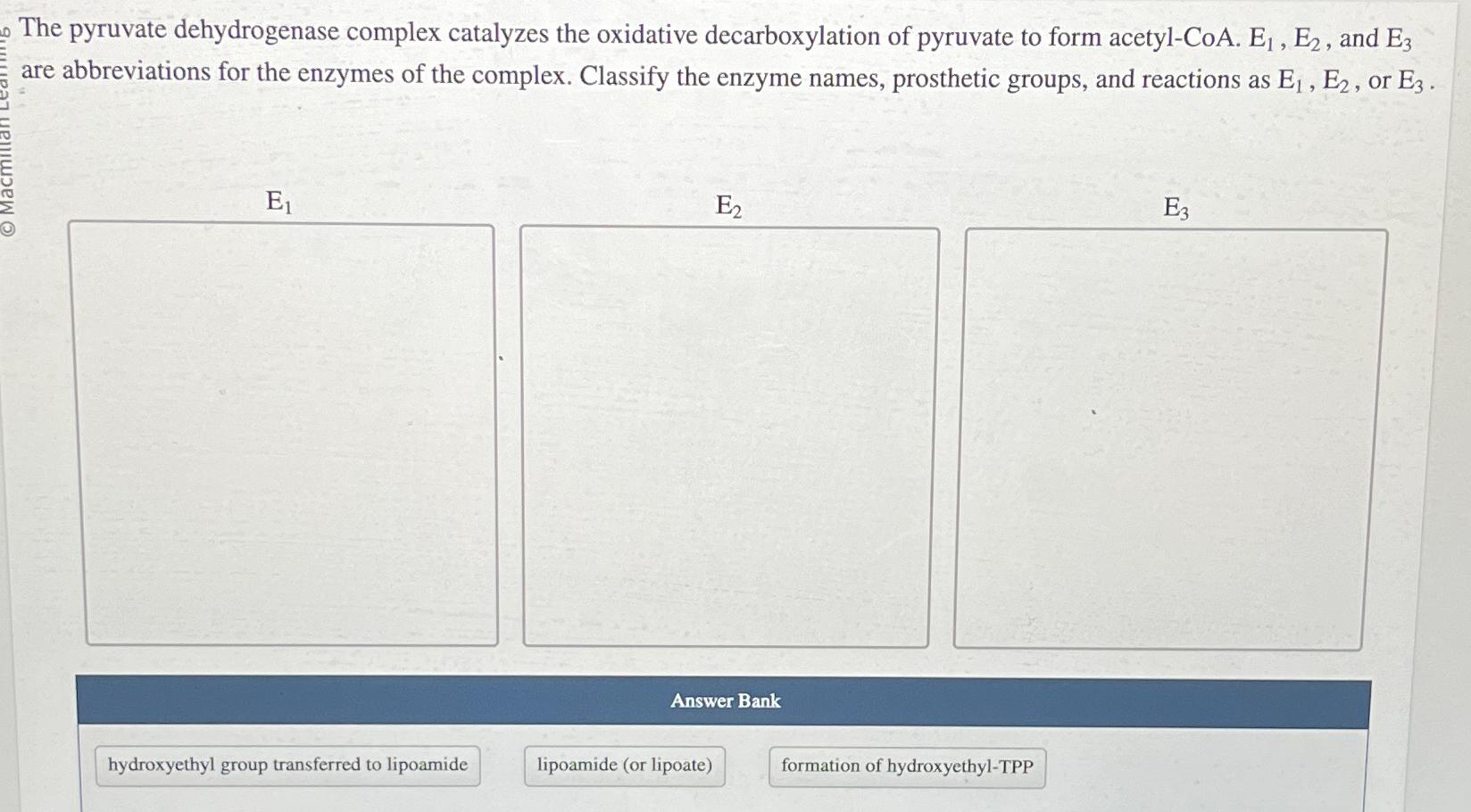 Solved The pyruvate dehydrogenase complex catalyzes the | Chegg.com