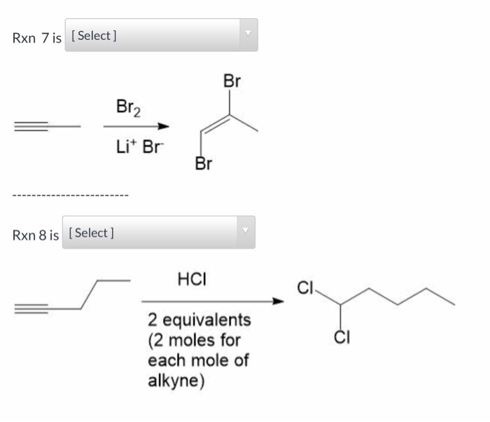 Solved Rxn 1is Select) + enant + enant OH Rxn 2 is Select) | Chegg.com