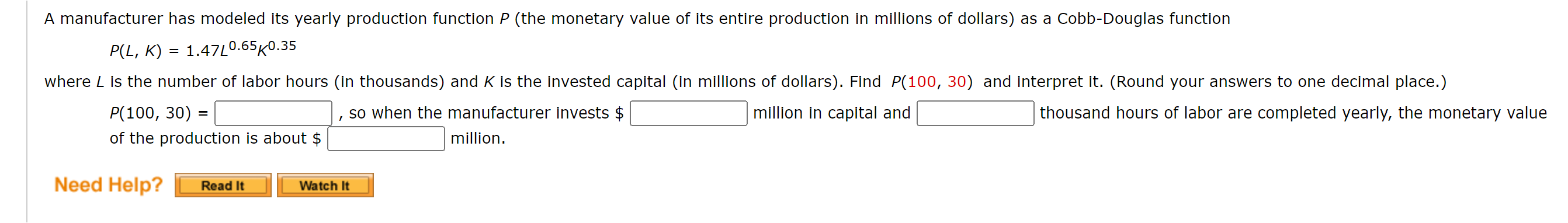 Solved A manufacturer has modeled its yearly production | Chegg.com