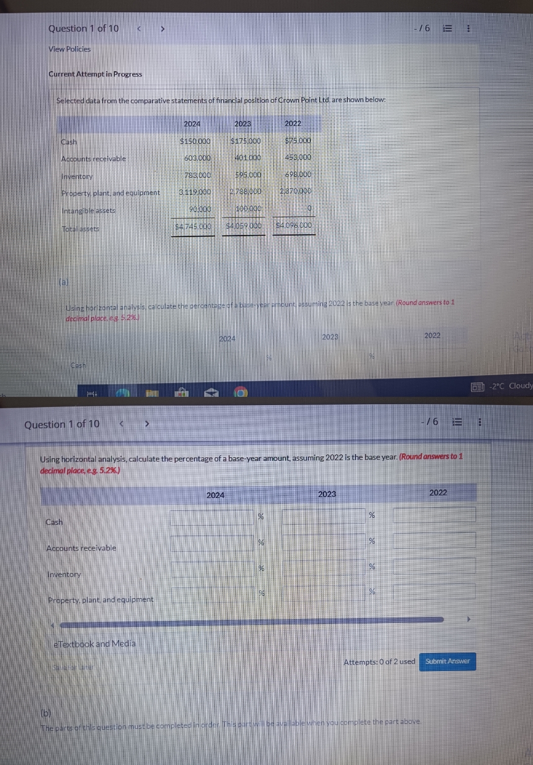 Solved Question 1 ﻿of 10-16View PoliciesCurrent Attempt in | Chegg.com