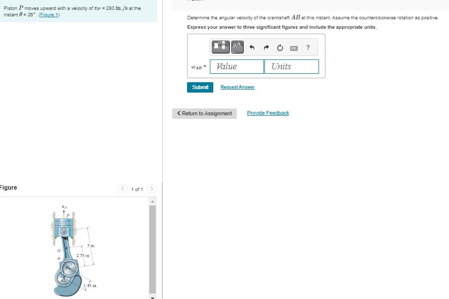 Solved Piston P ﻿moves upward with a velocity of | Chegg.com